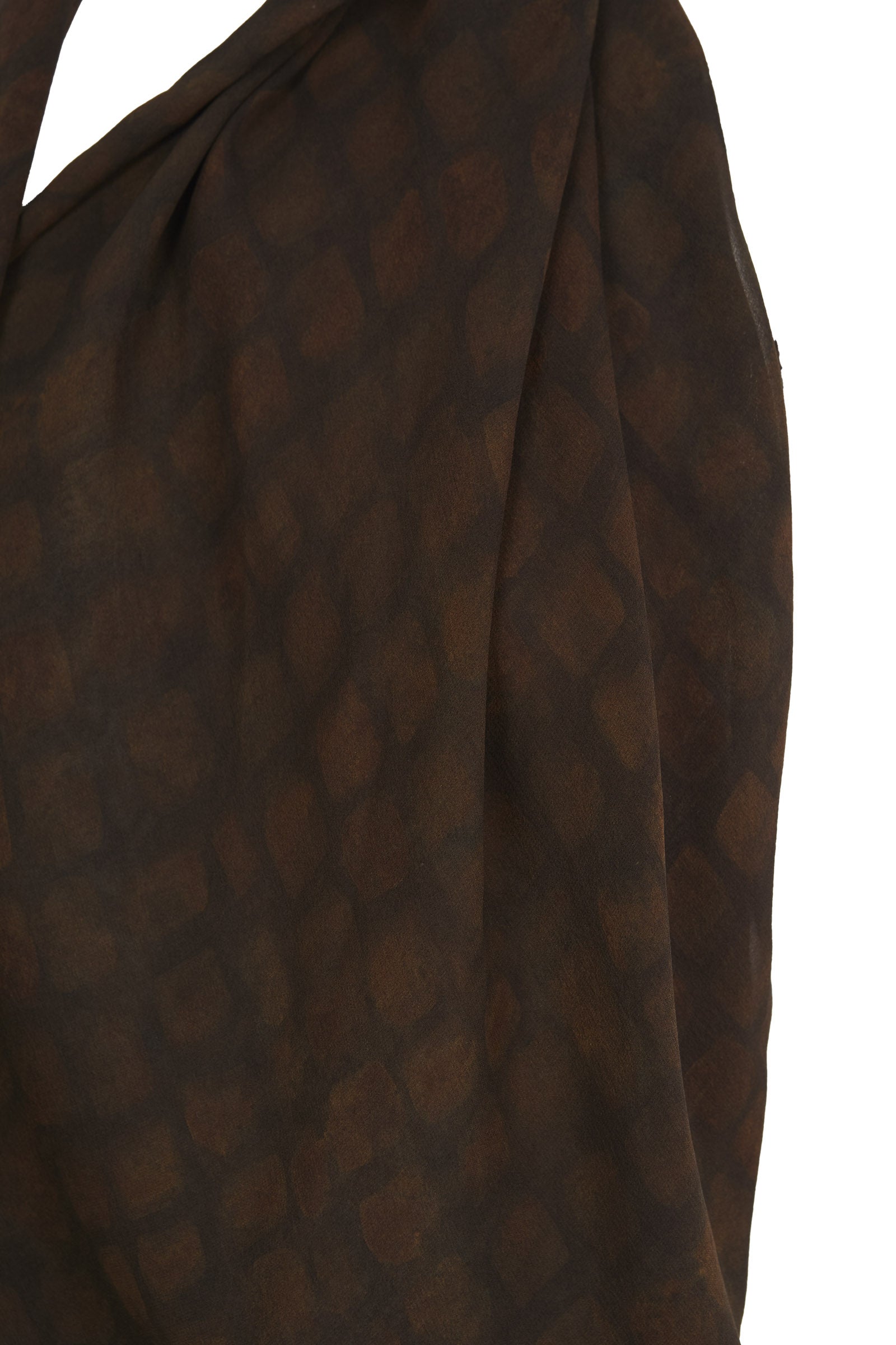 Cortana - Copal, jord print silk georgette top