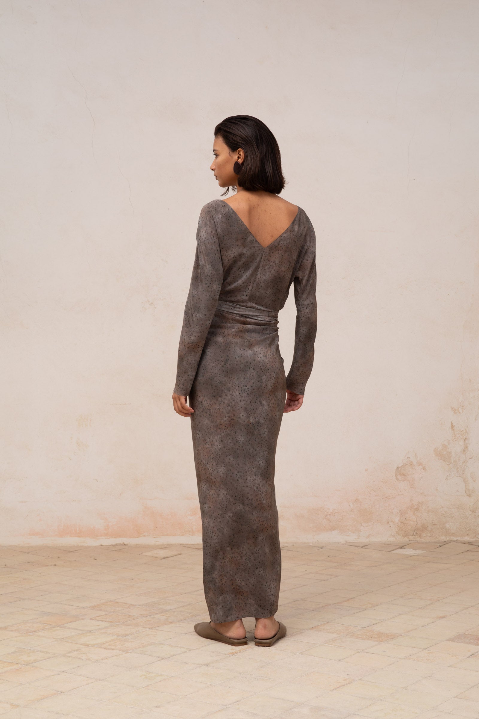 Cortana - Selenita, dejavu print silk dress